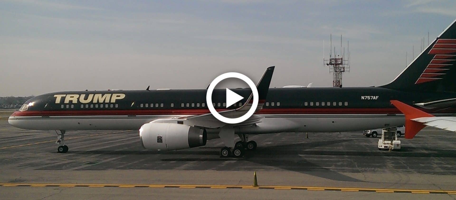 Trump's 757 Flies Airshow Pass Before Rally