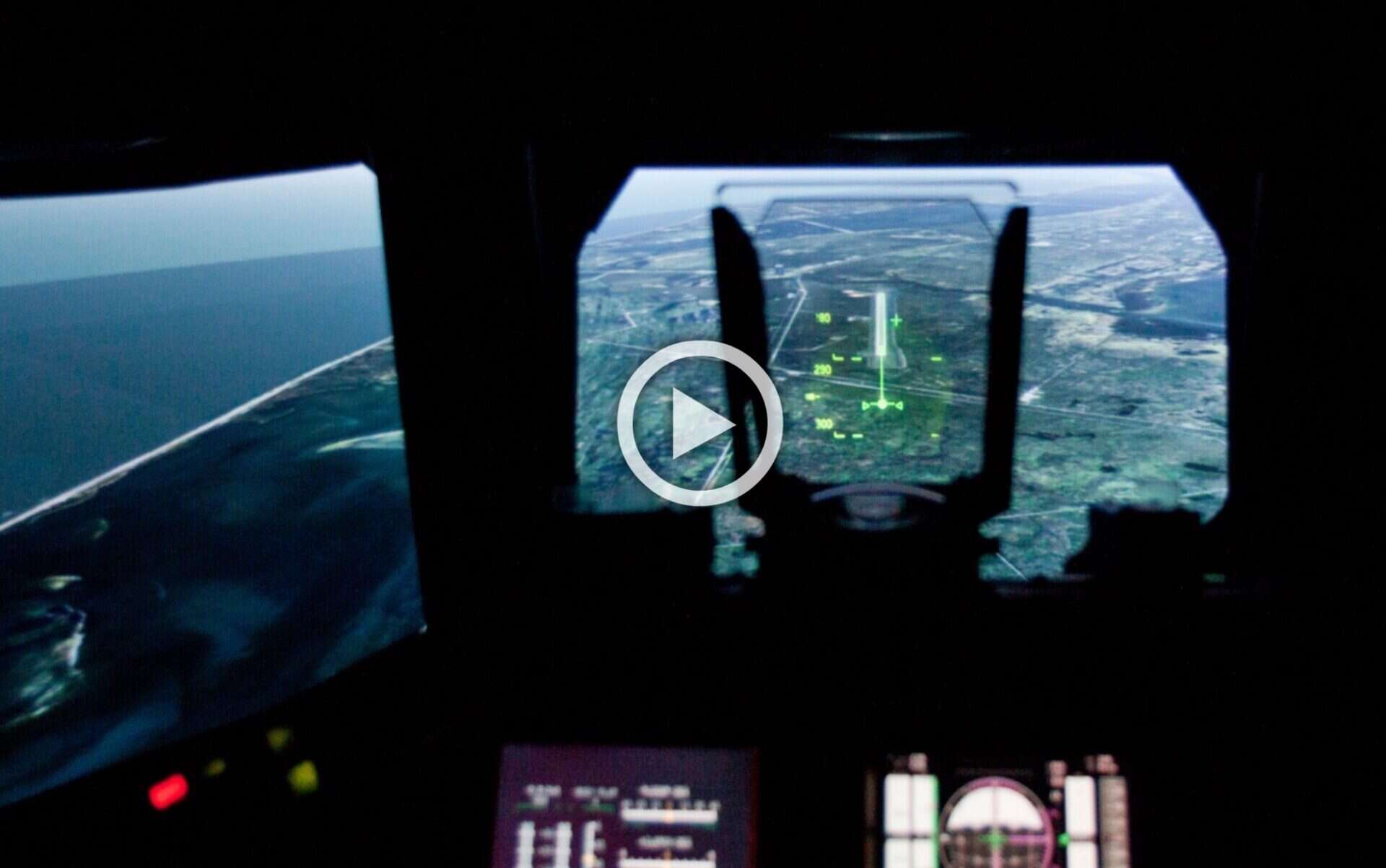 Landing The Shuttle "Glider" Helped By Heads Up Display