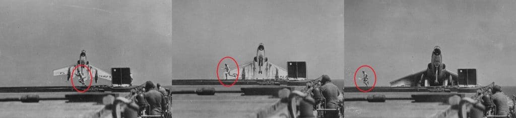 Ramp Strike: F7U Cutlass Crashes On The Deck Of The Hancock