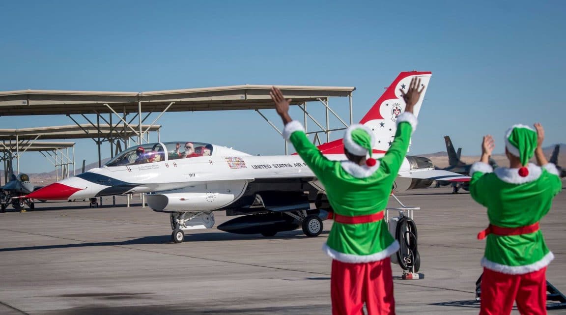 Santa Claus Delivers Holiday Cheer to America's Military Bases
