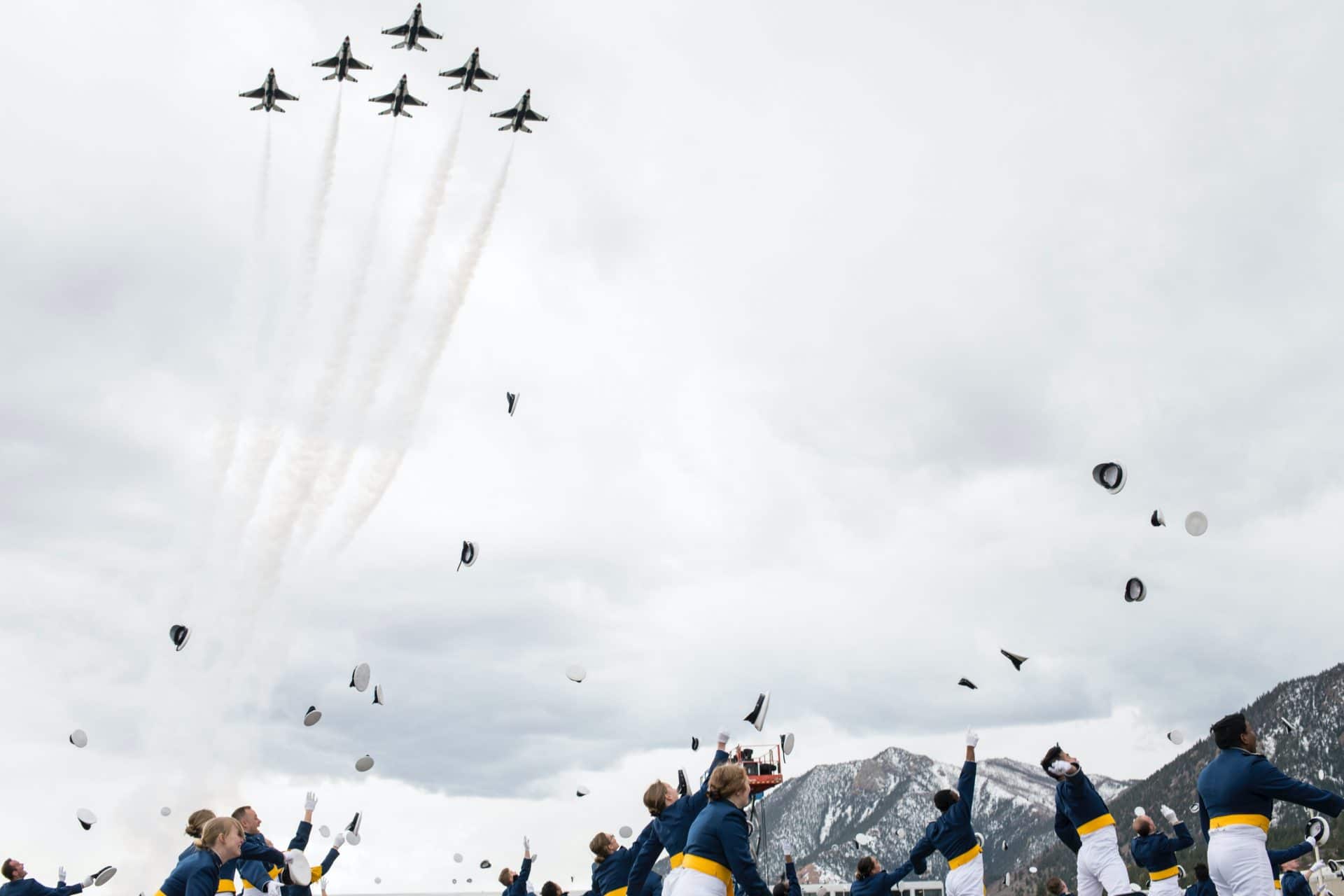 Thunderbirds Flyover Honors Air Force Graduates, Healthcare Workers