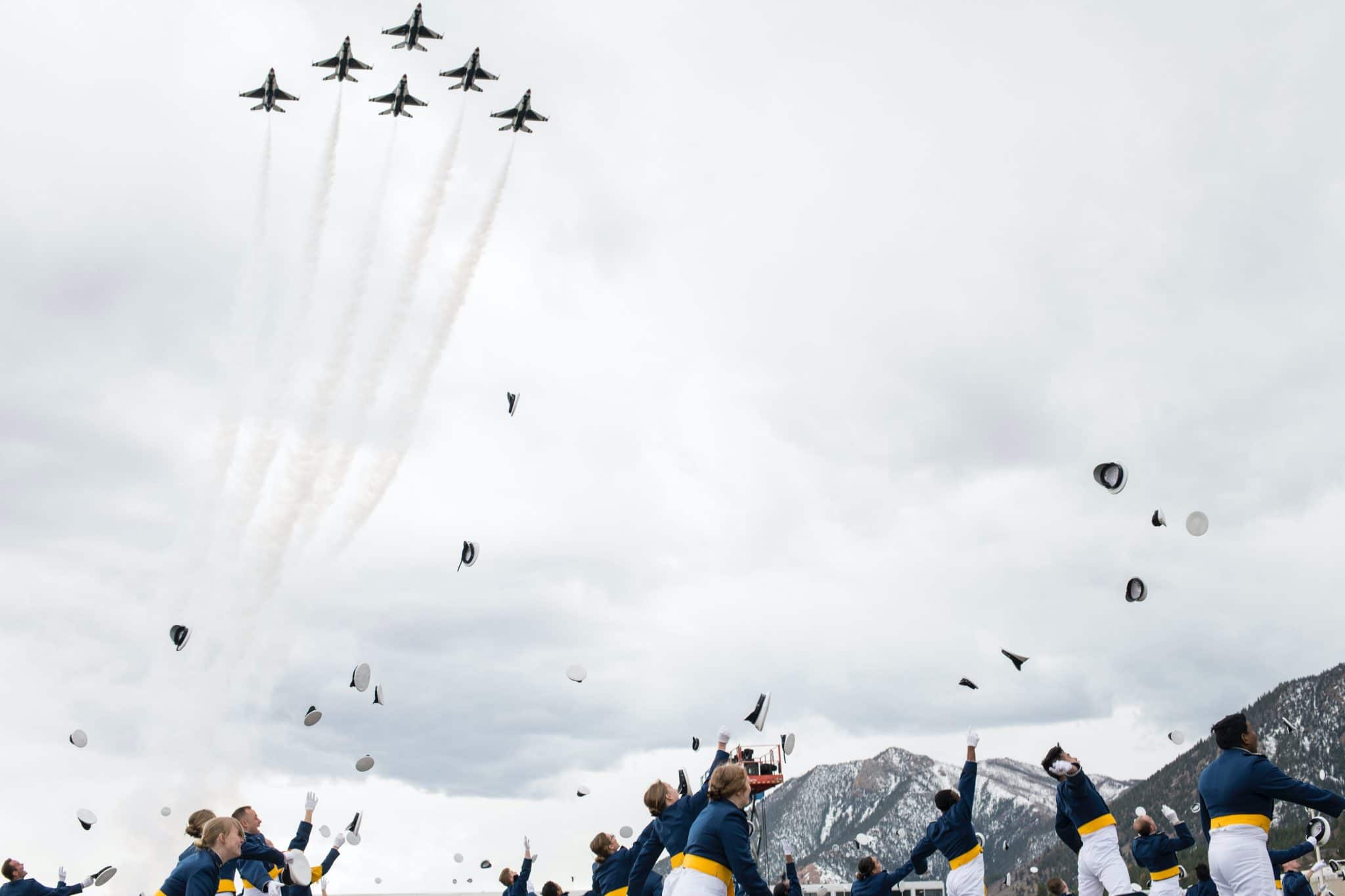 Thunderbirds Flyover Honors Air Force Graduates, Healthcare Workers