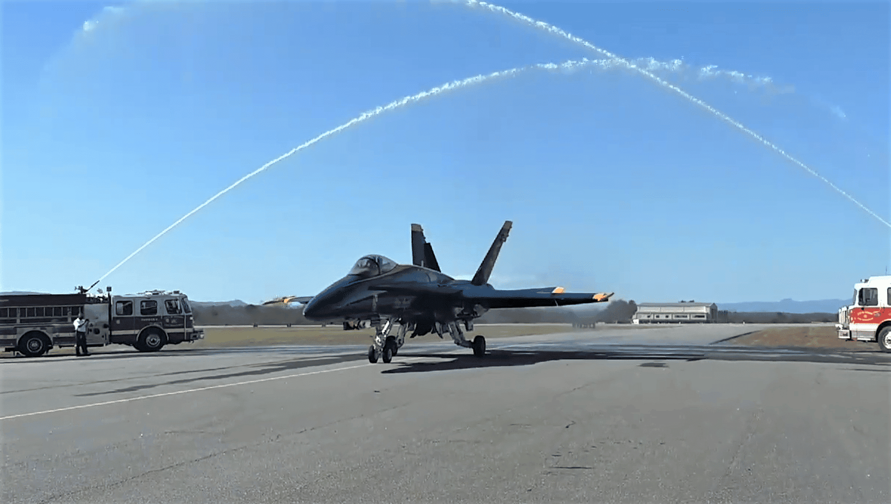 Retired Blue Angels Hornet Delivered To North Carolina For Display