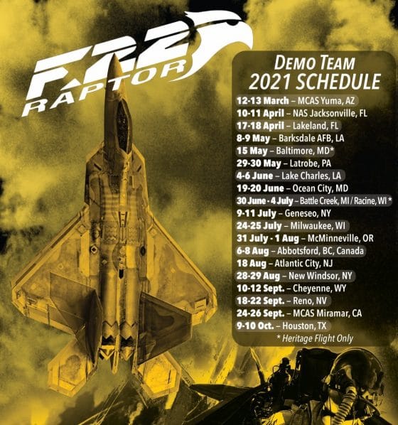 Air Force Jet Teams Announce 2021 Airshow Schedules