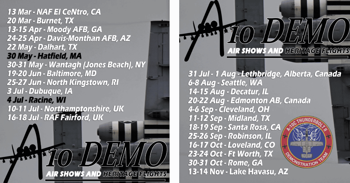 Air Force Jet Teams Announce 2021 Airshow Schedules