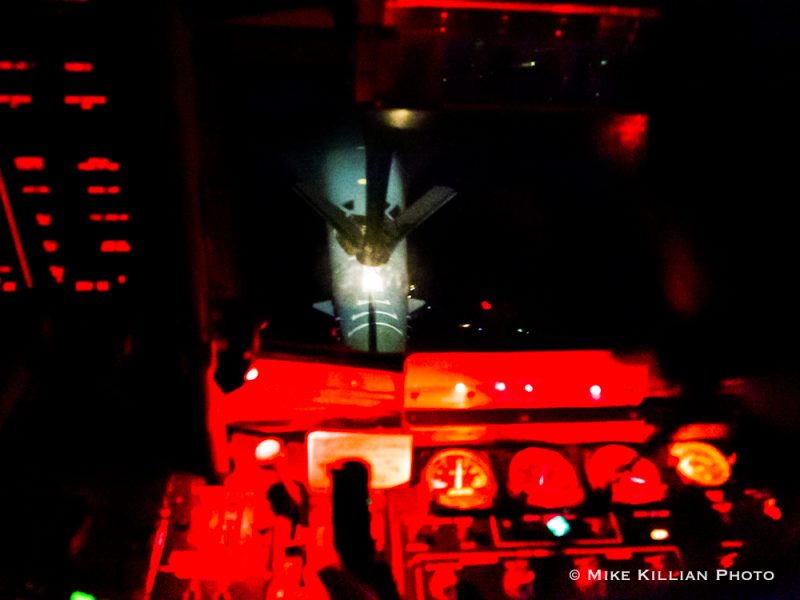 Watch B-1 Bombers Do Aerial Refueling In Night Vision