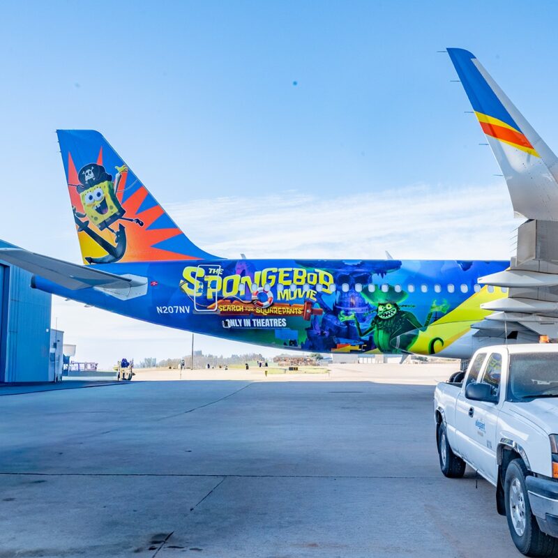 Playful Allegiant SpongeBob A320 Lifts Spirits With Bikini Bottom Charm
