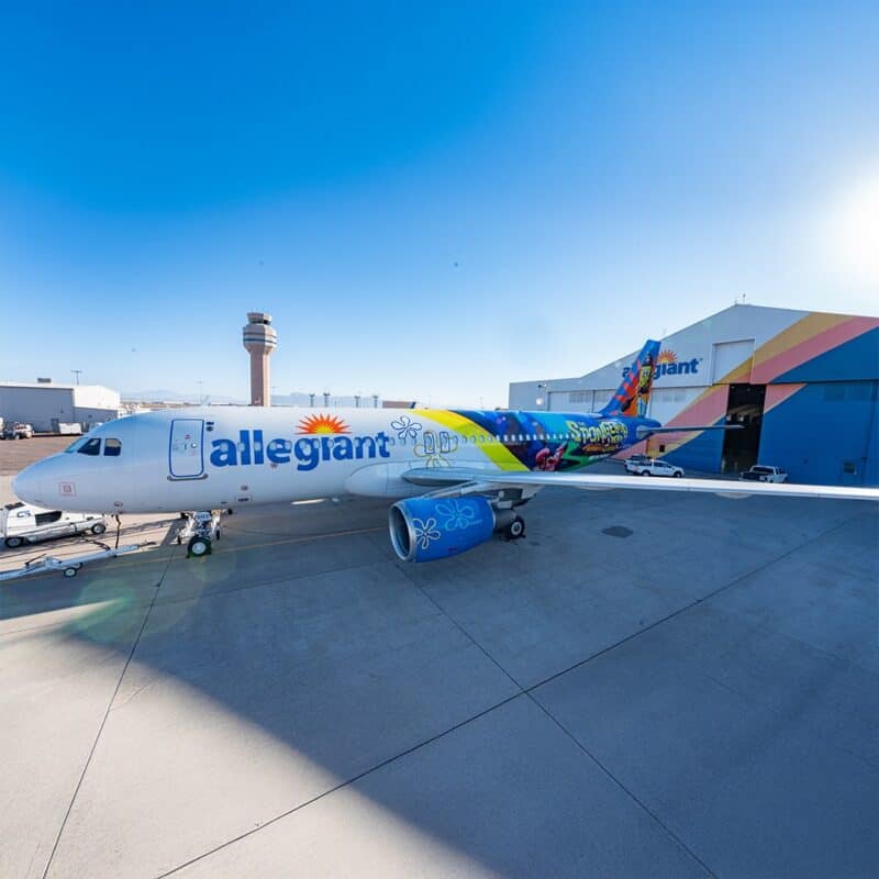 Playful Allegiant SpongeBob A320 Lifts Spirits With Bikini Bottom Charm